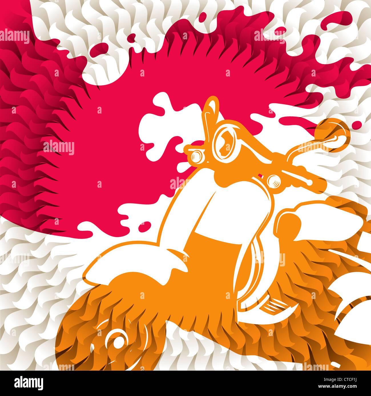 Modern background with stylized scooter Stock Photo - Alamy