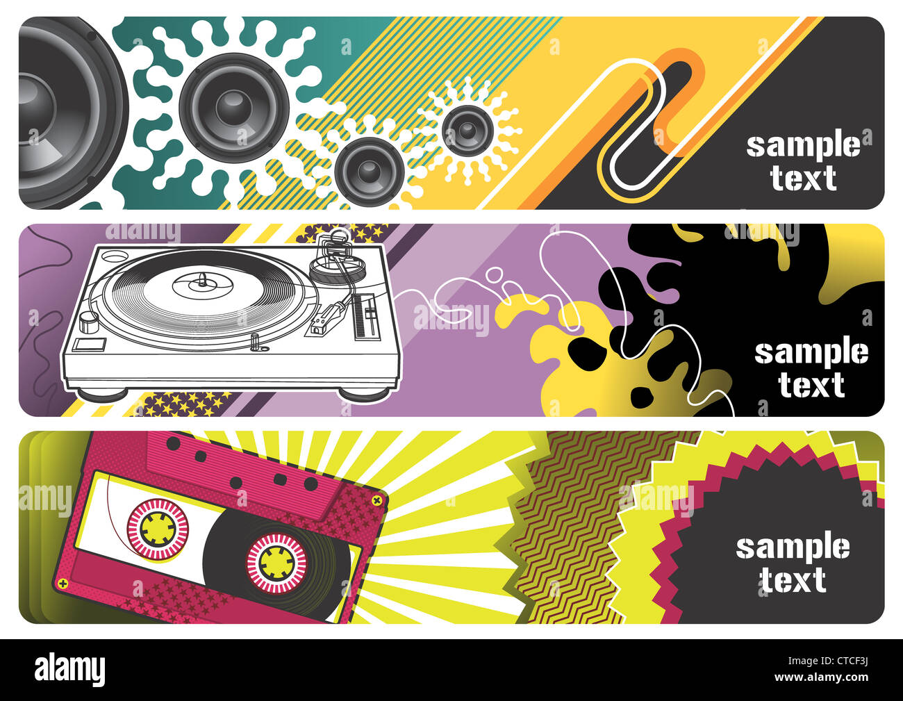 Modern designed music banners Stock Photo - Alamy