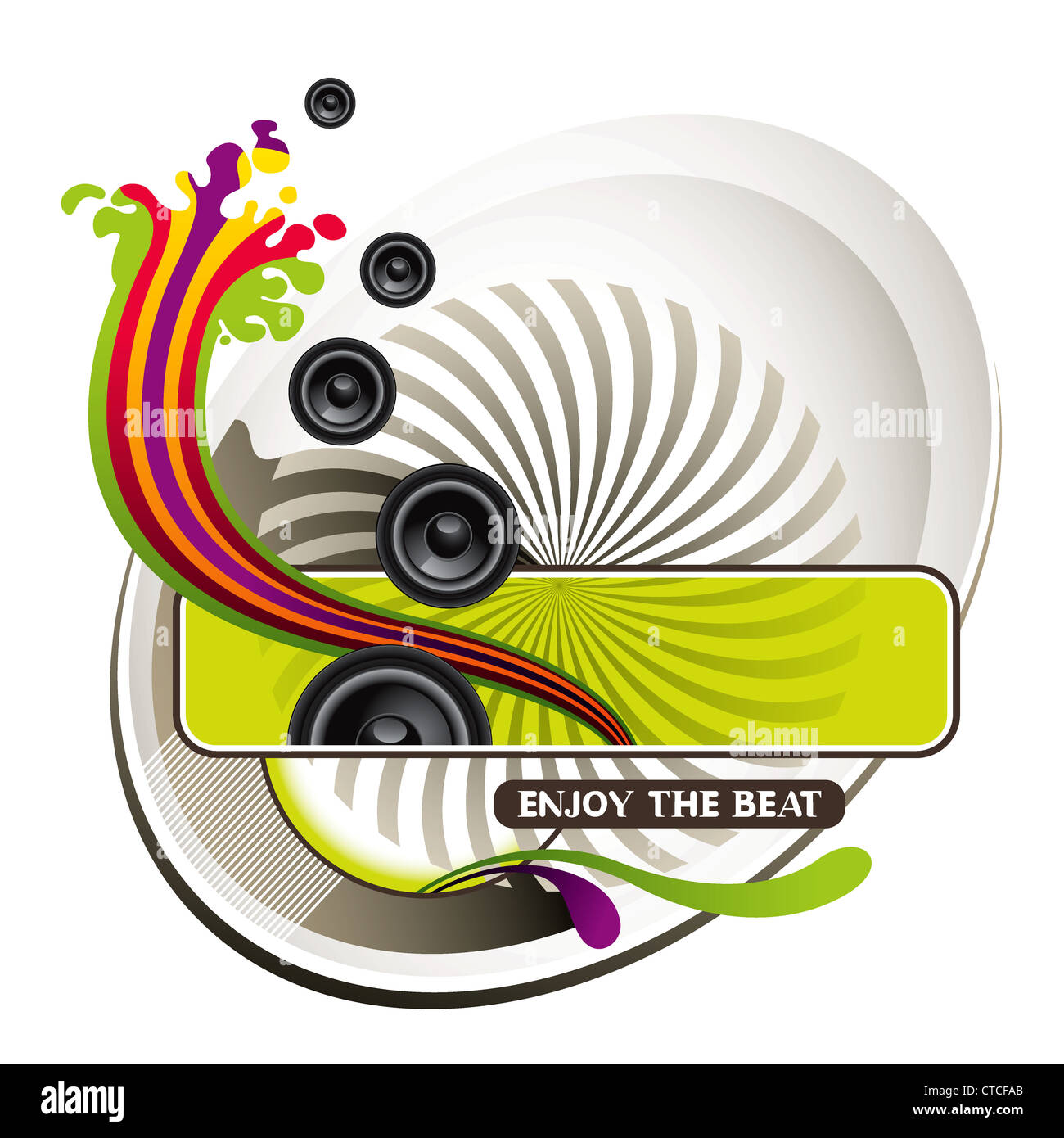 Music banner with designed abstract shapes Stock Photo - Alamy