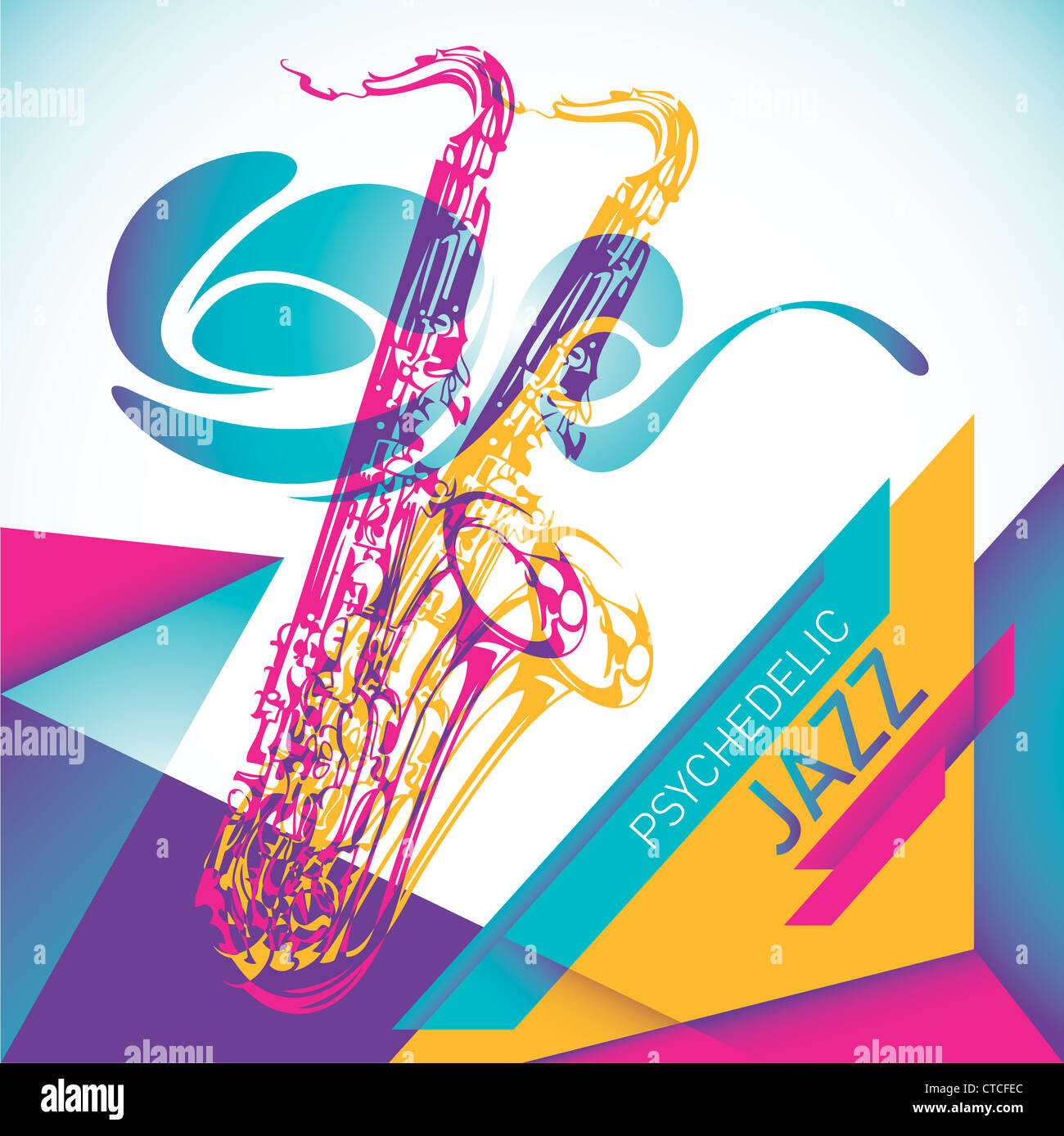 Psychedelic jazz background in color Stock Photo - Alamy