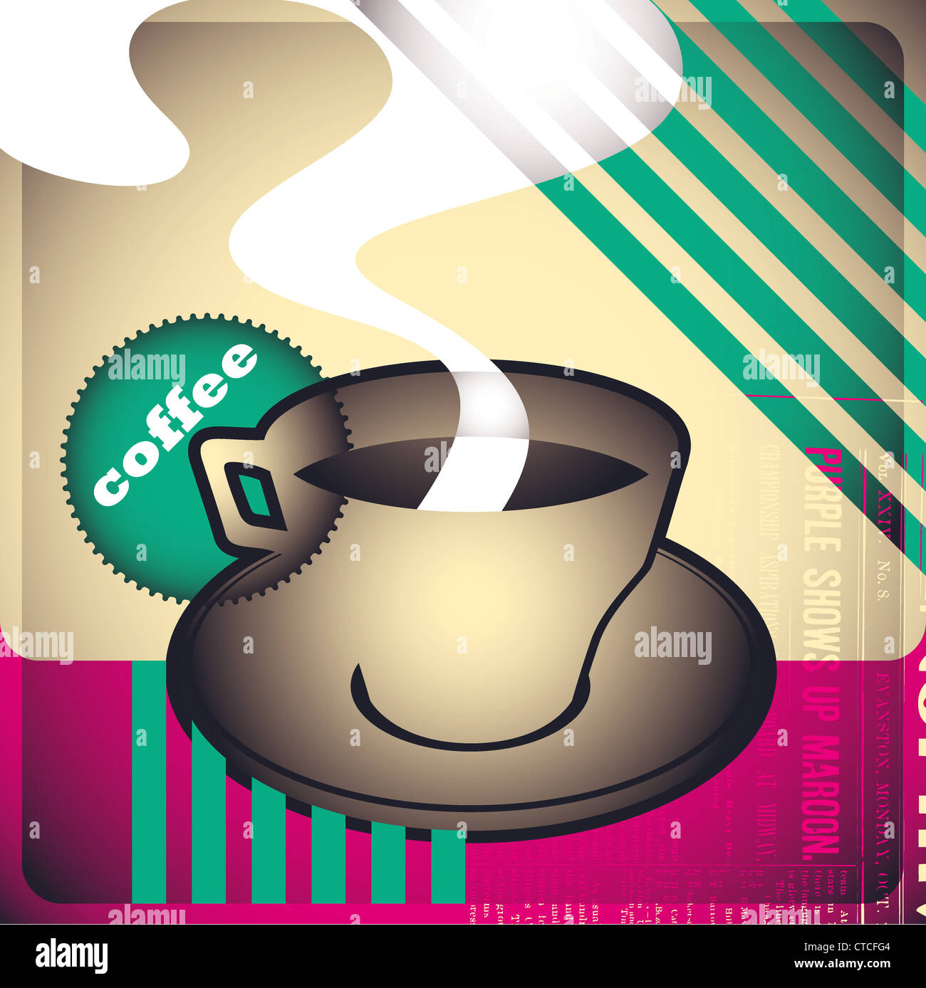 Retro coffee background Stock Photo - Alamy