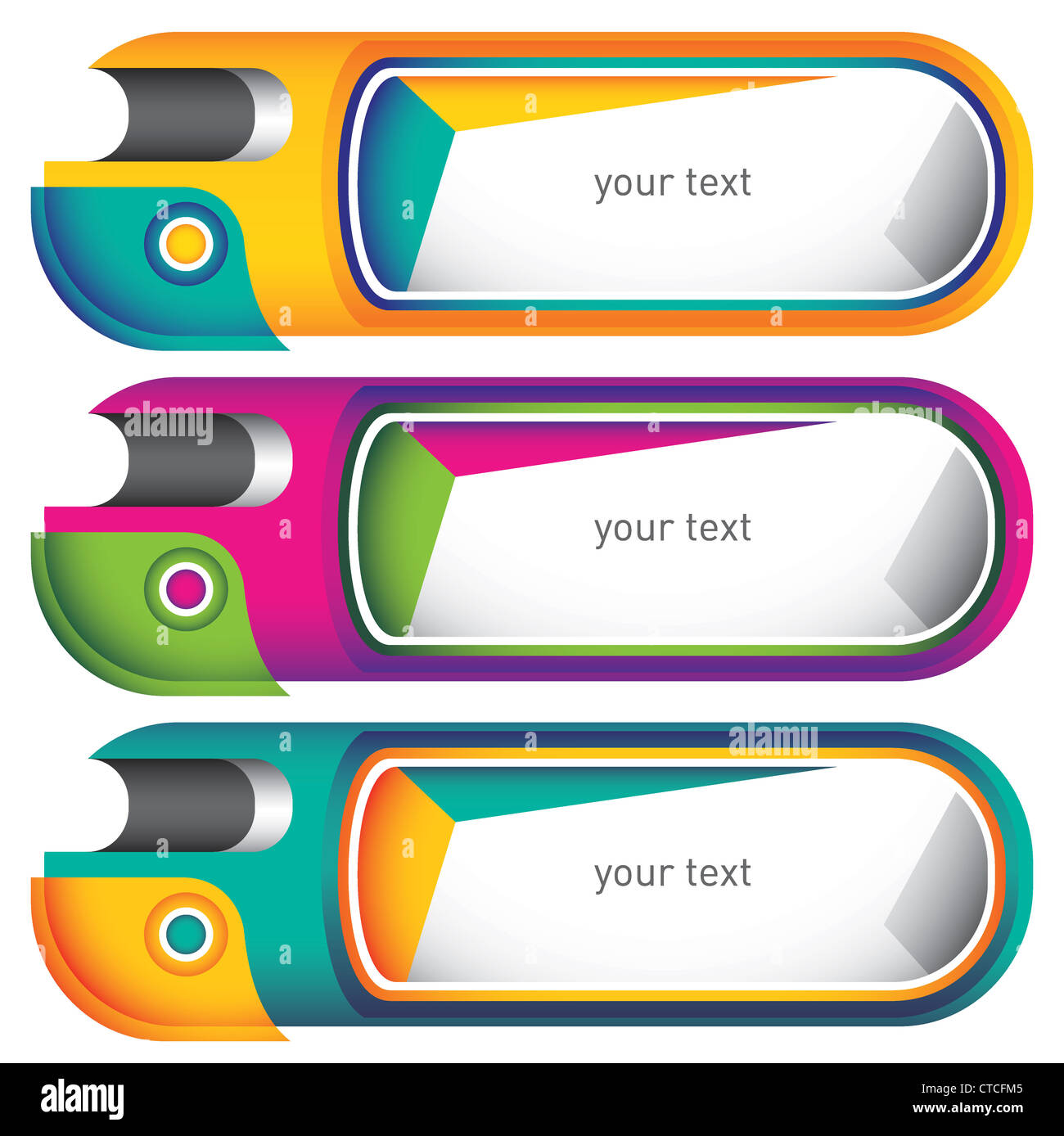 Set of designed colorful banners Stock Photo - Alamy