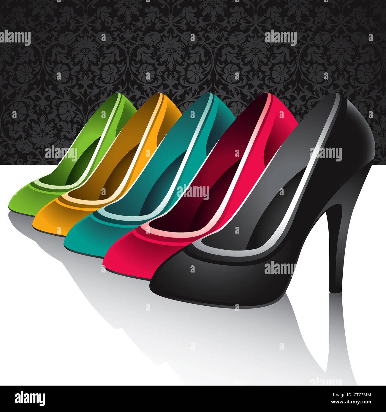 Set of elegant female shoes Stock Photo - Alamy