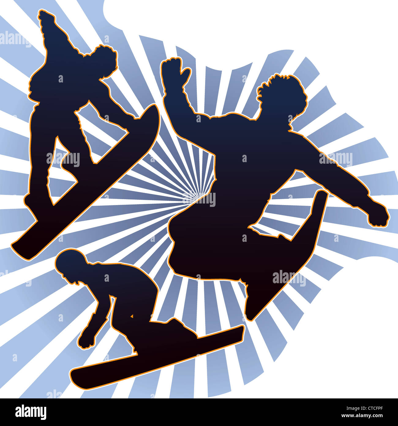 Snowboarders Cut Out Stock Images & Pictures - Alamy