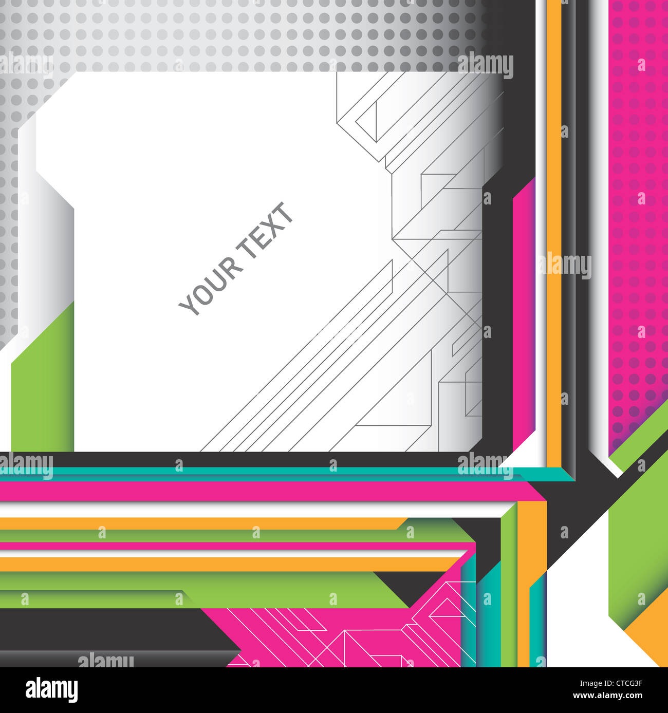 Technology layout with colorful abstraction Stock Photo - Alamy