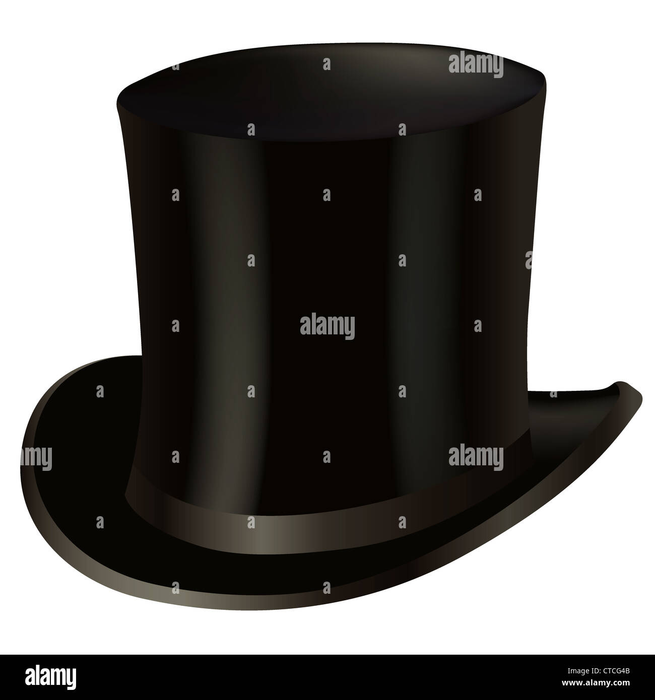 Top hat isolated on white Stock Photo - Alamy