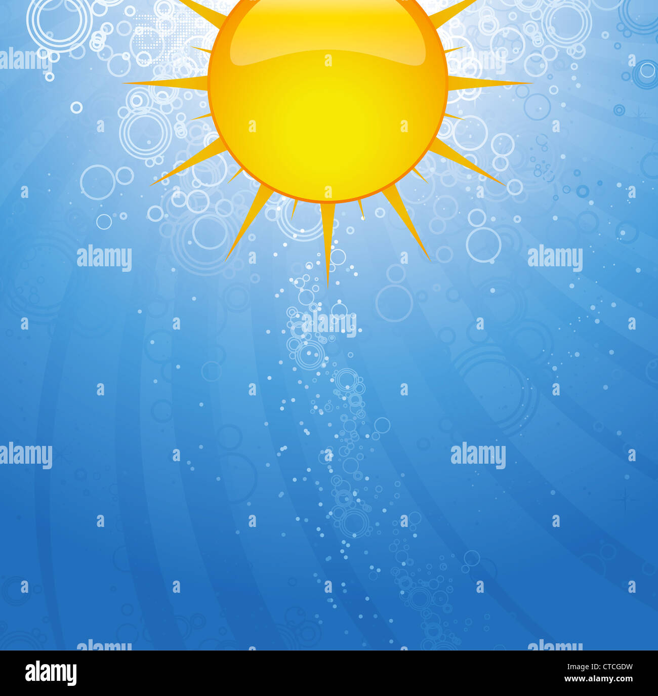 sun with rays vector illustration Stock Photo - Alamy