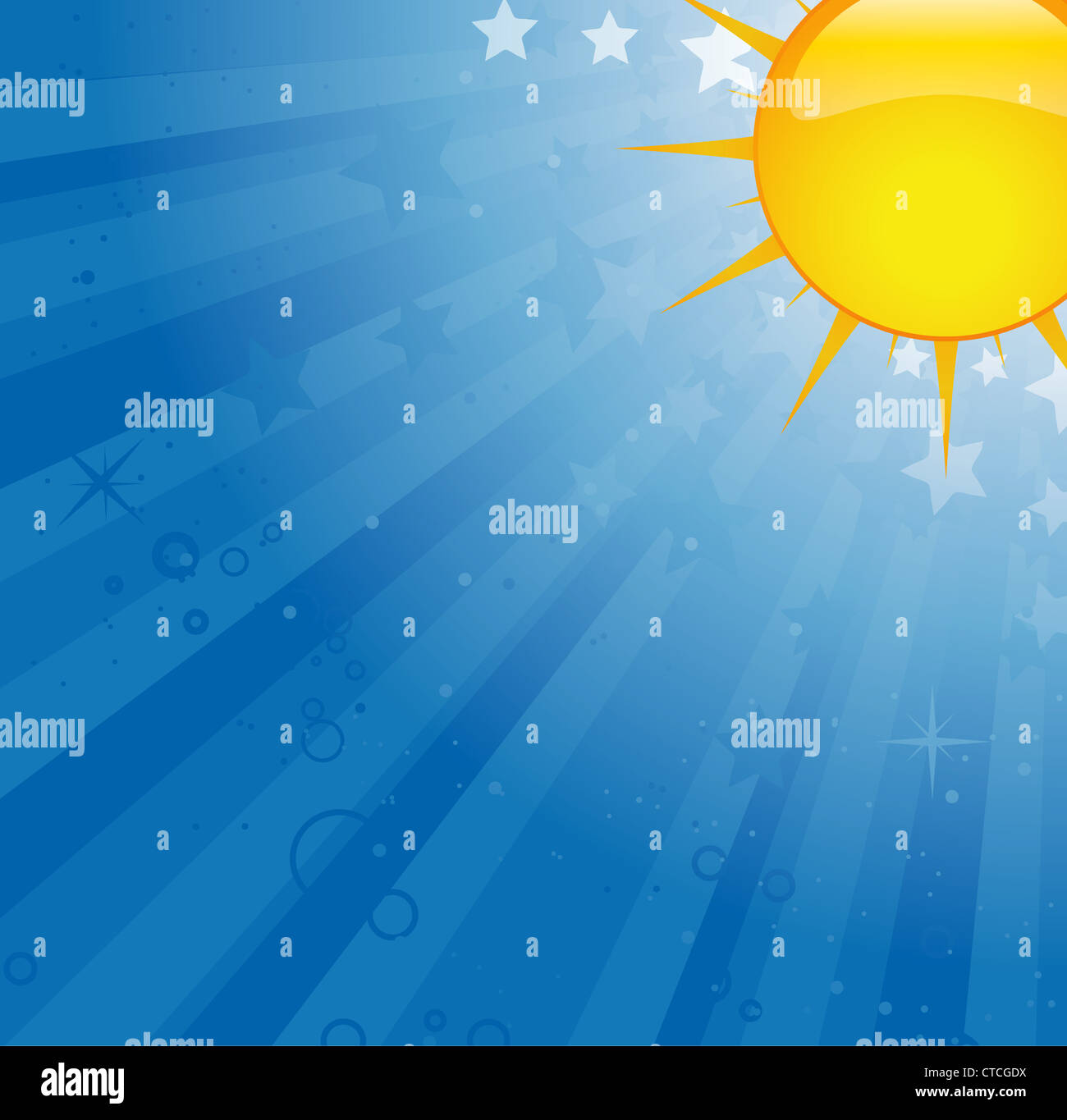 sun with rays vector illustration Stock Photo - Alamy