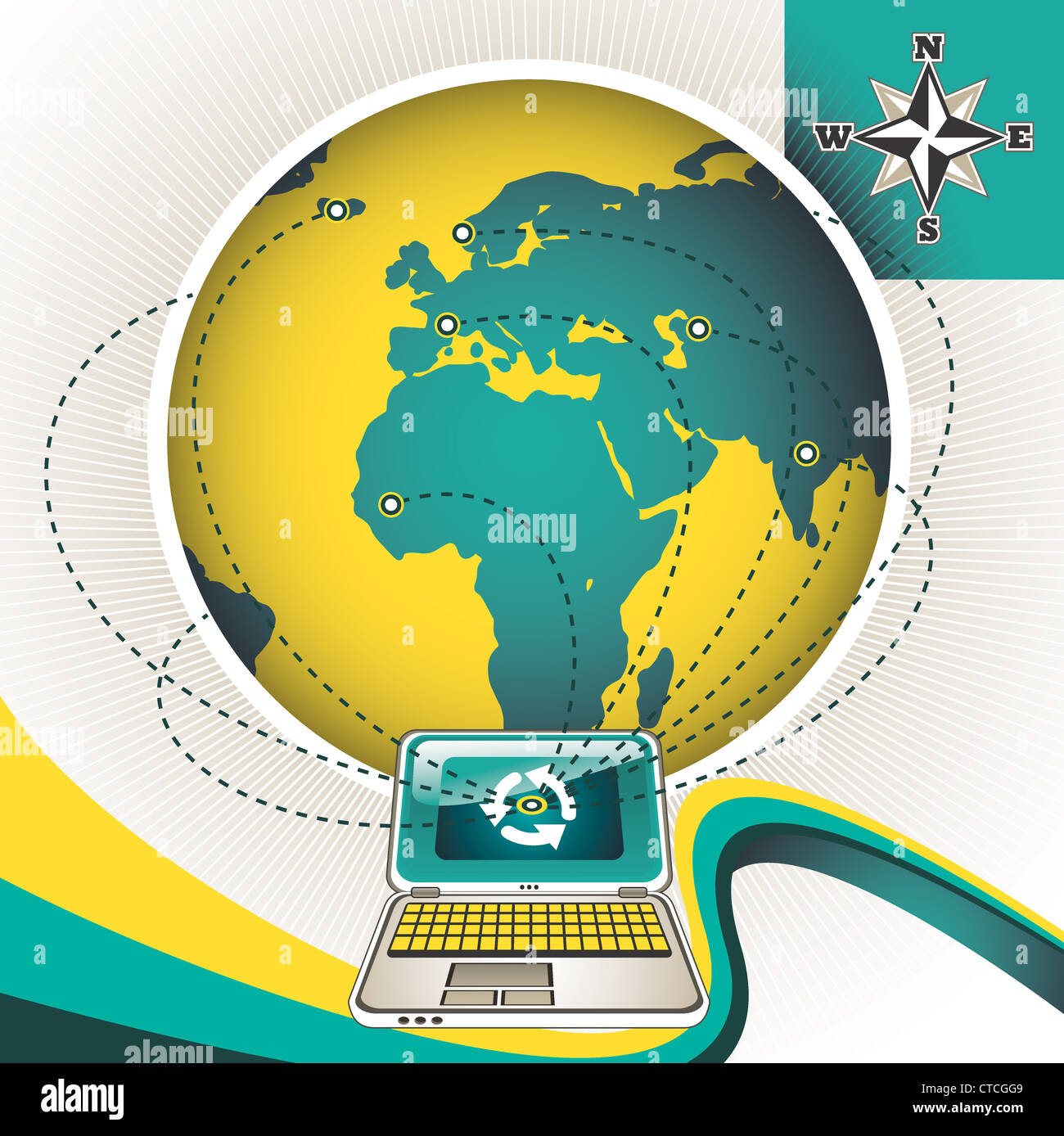 Worldwide internet connection designed banner Stock Photo - Alamy