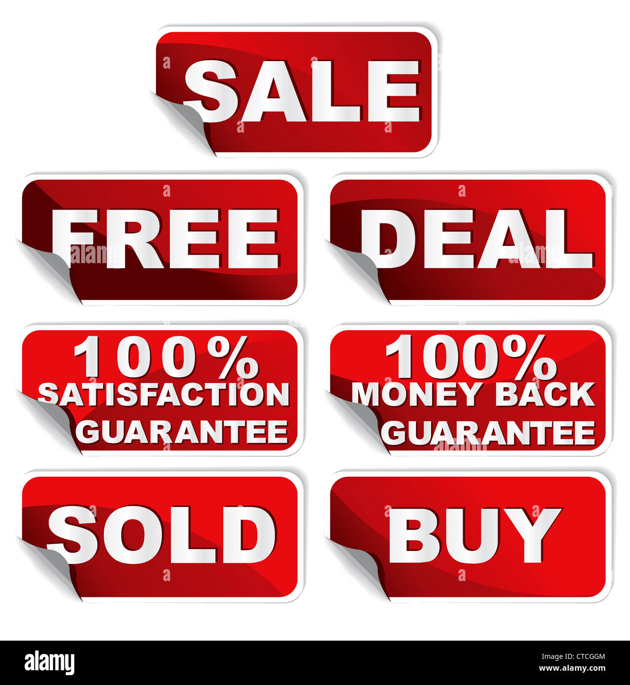 shopping stickers set vector illustration Stock Photo - Alamy