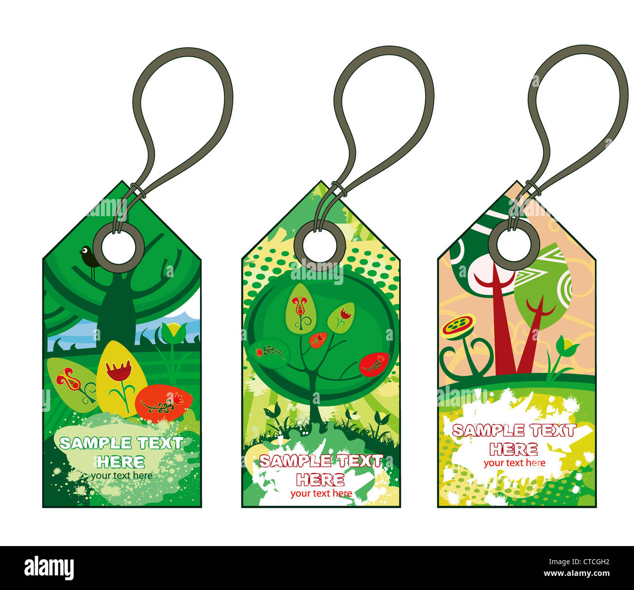 spring shopping tags set vector illustration Stock Photo - Alamy