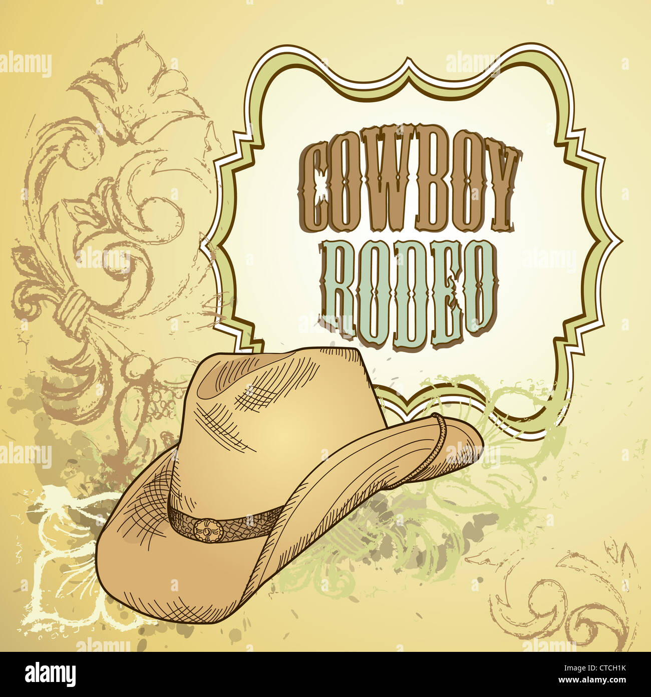 Cowboy hat design Stock Photo - Alamy