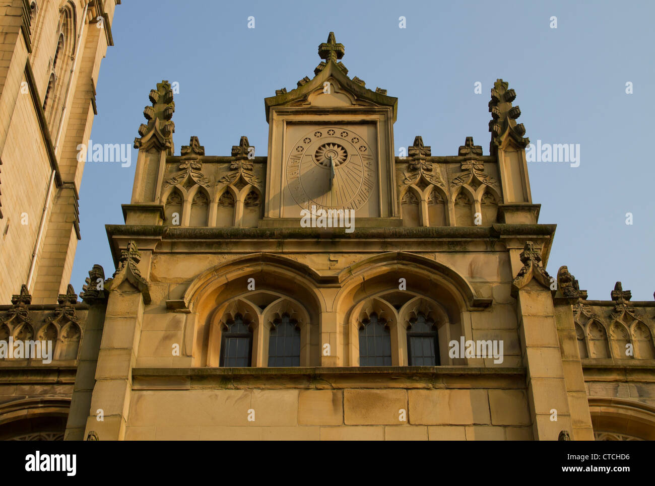 Wakefield Cathedral sundial, the cathedral was built in the early 15th ...