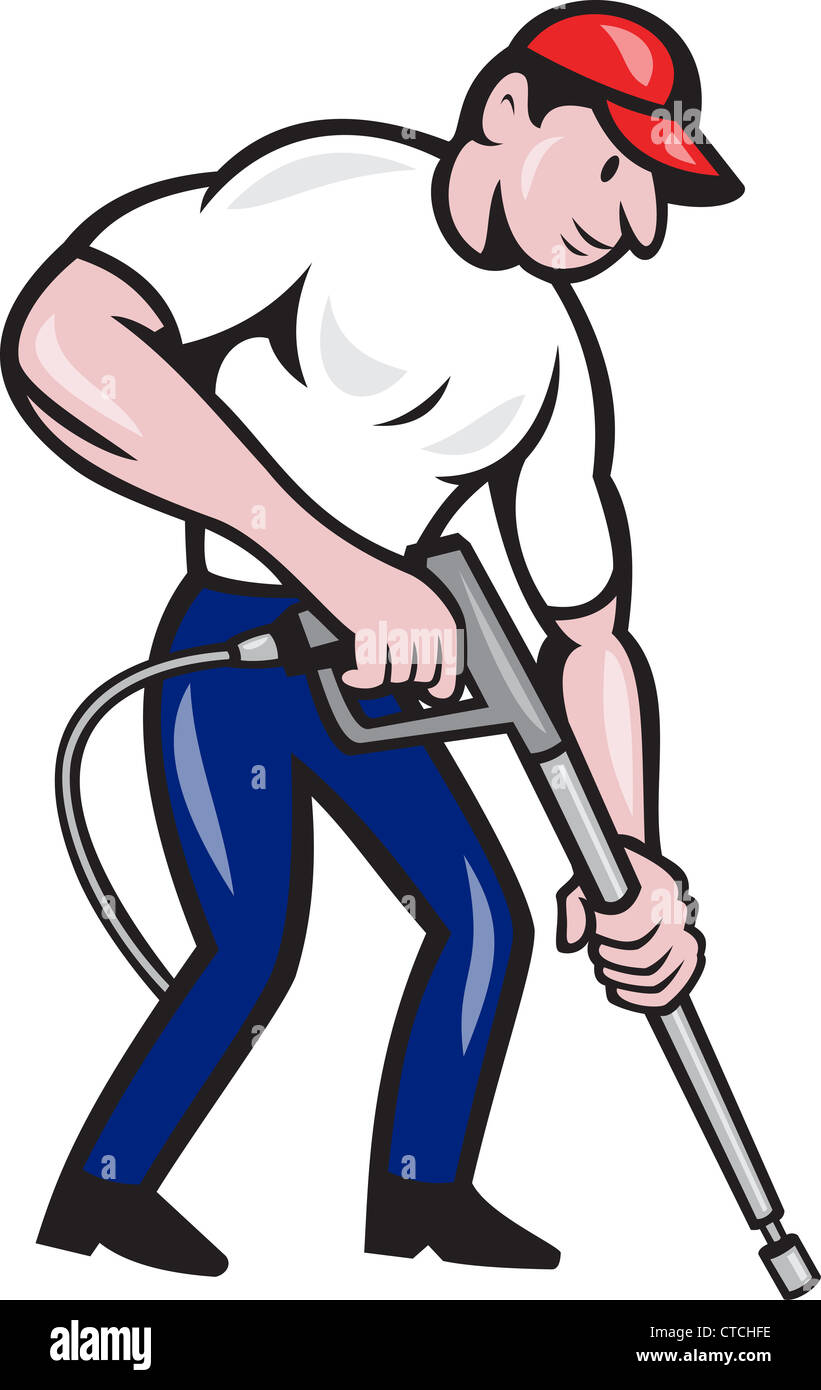 Cartoon Pressure Washer Pressure Washing Logos Vector Images (over