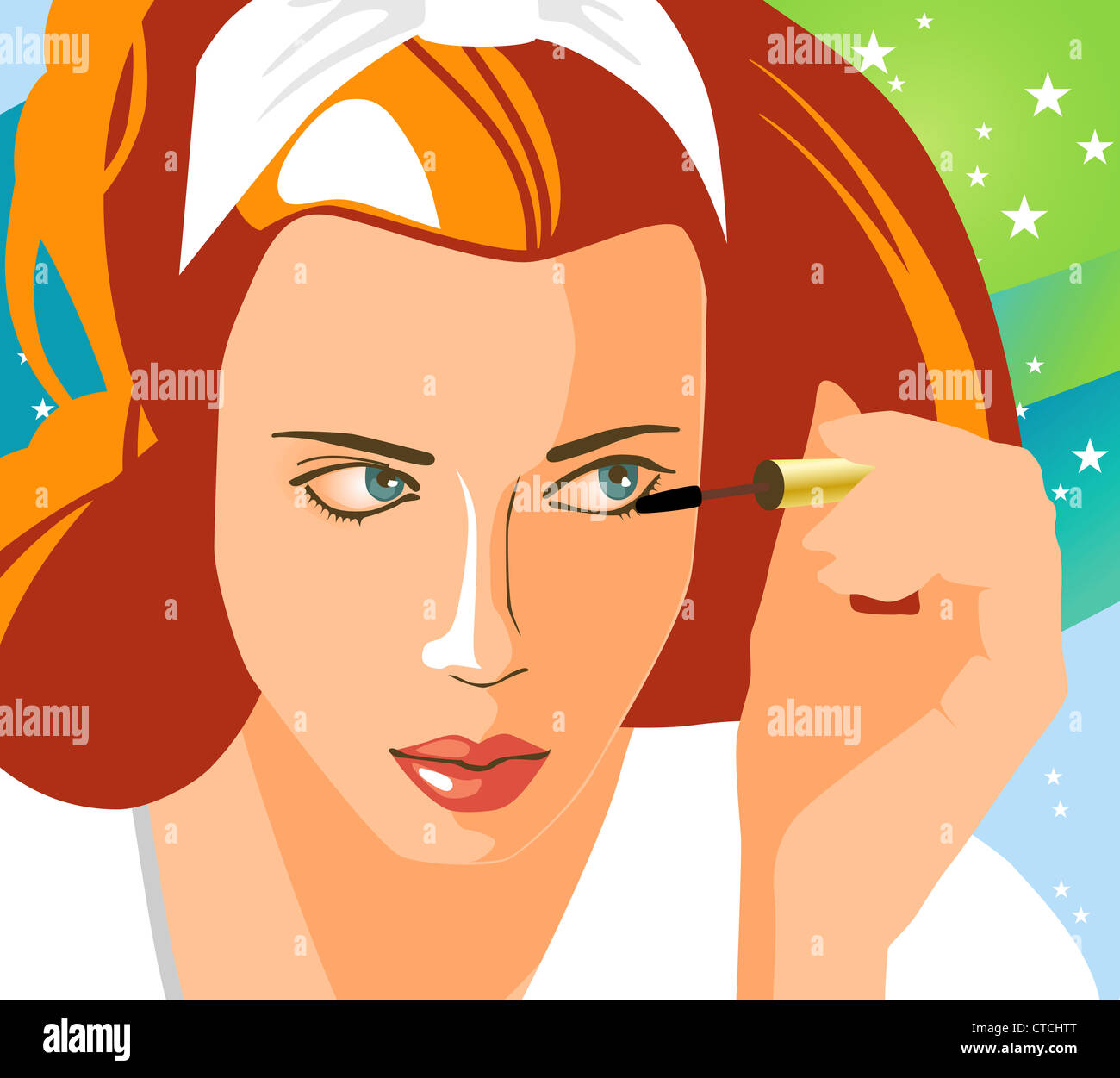 girl with mascara Stock Photo - Alamy