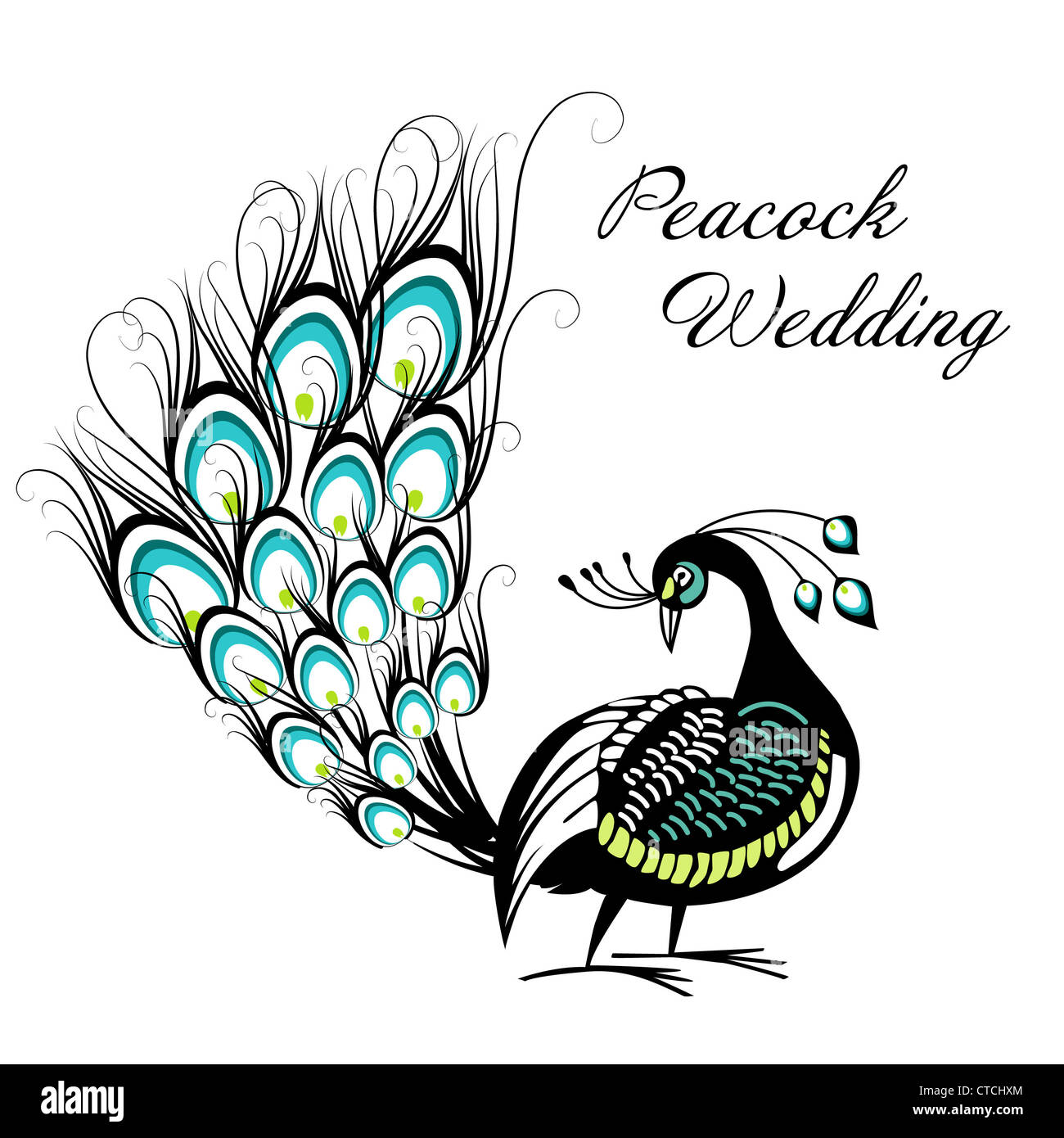 Peacock card hi-res stock photography and images - Alamy