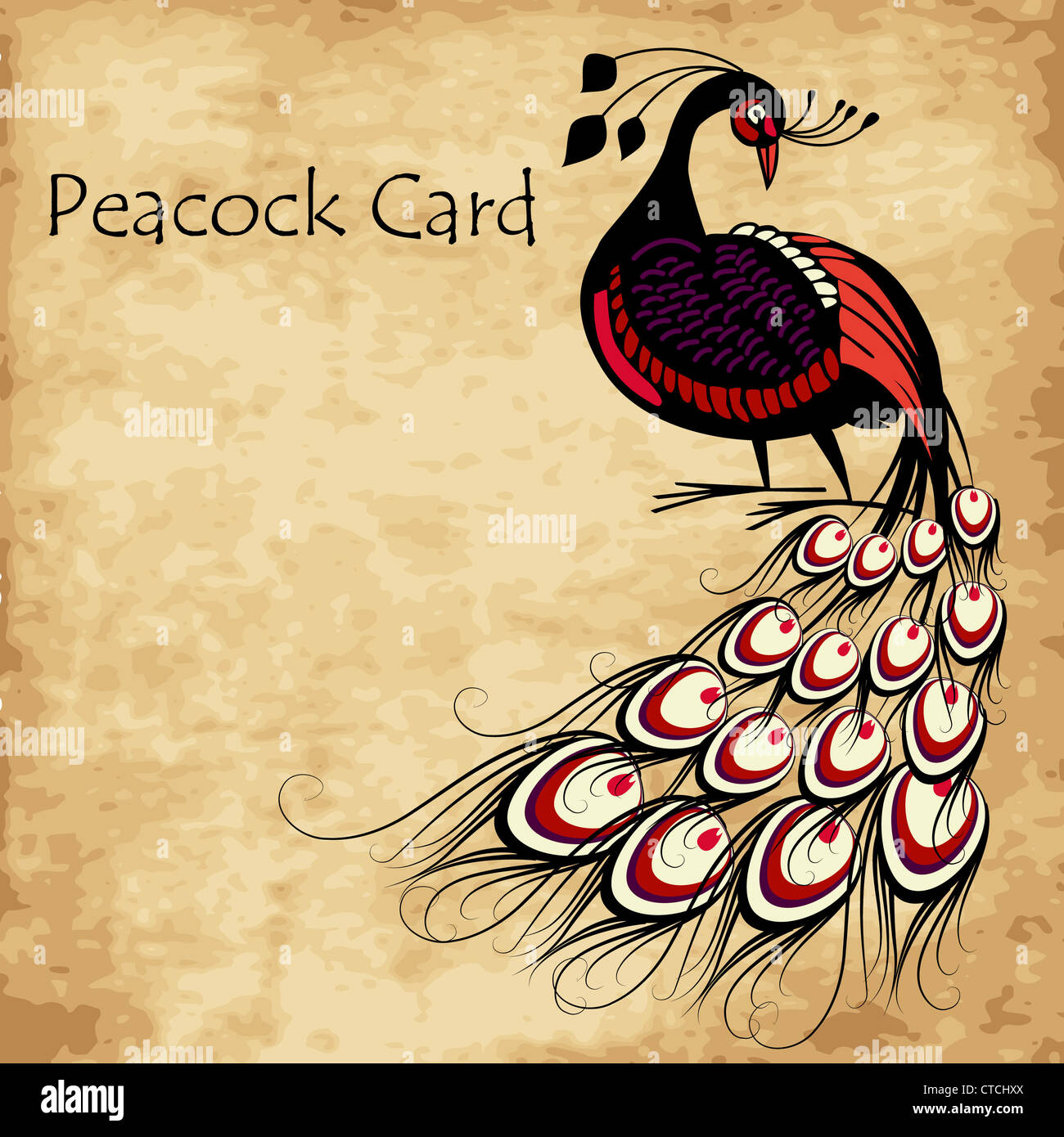 Peacock card hi-res stock photography and images - Alamy