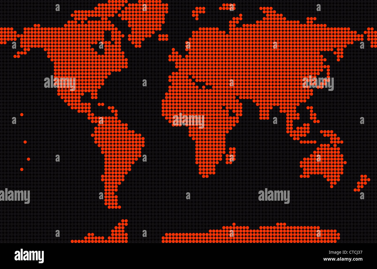 dotted earth map vector illustration Stock Photo - Alamy