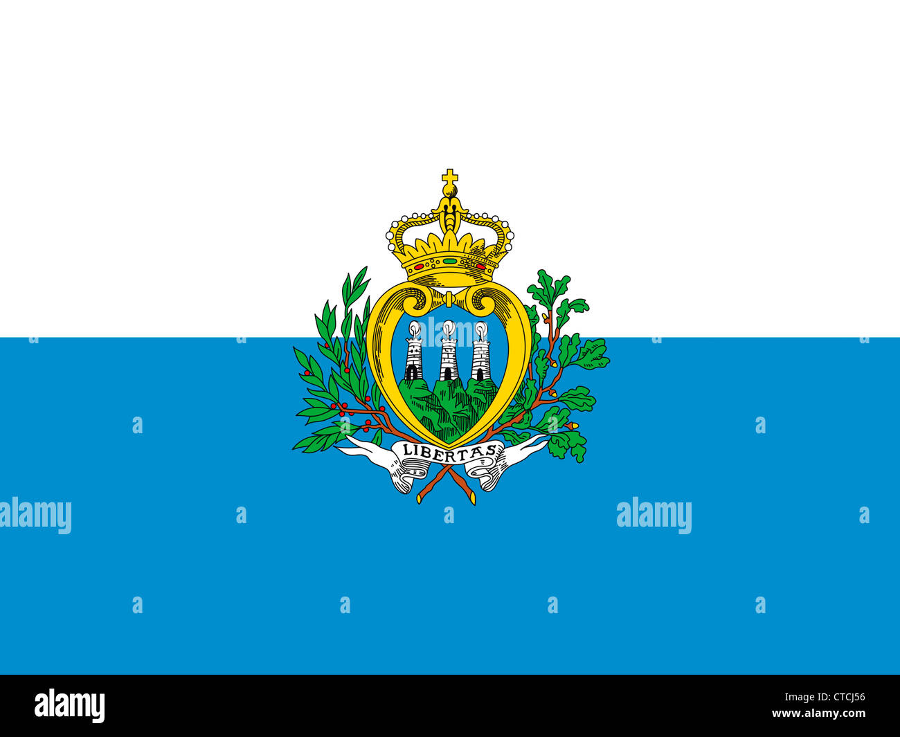 Flag of the Republic of San Marino Stock Photo - Alamy