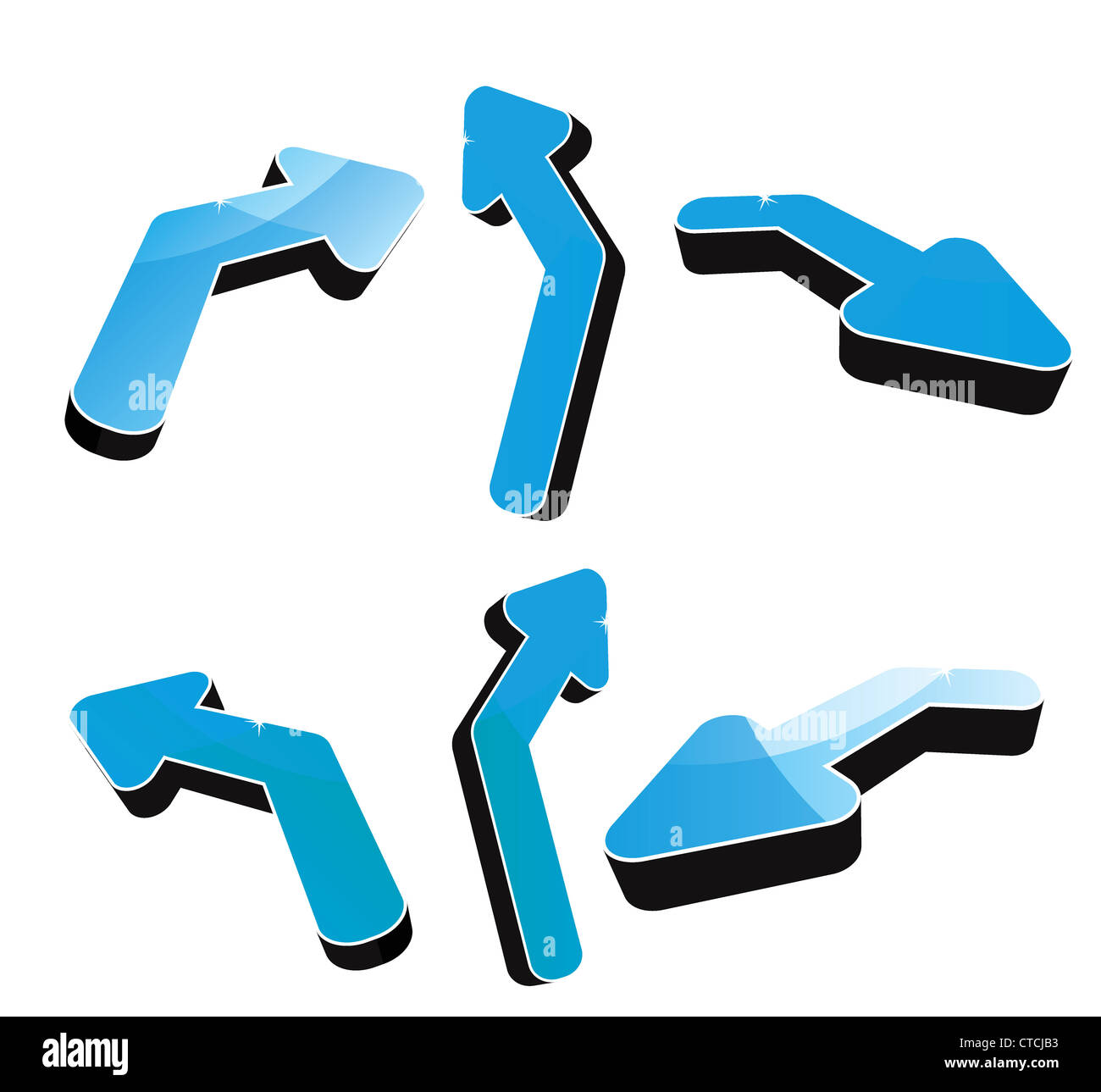 3d arrows set vector illustration Stock Photo - Alamy