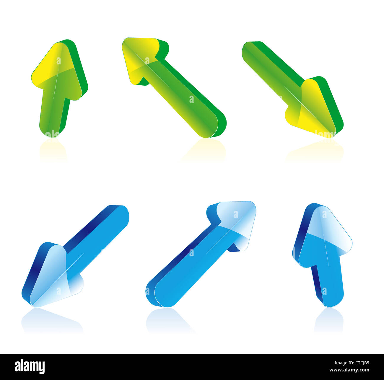 3d arrows set vector illustration Stock Photo - Alamy