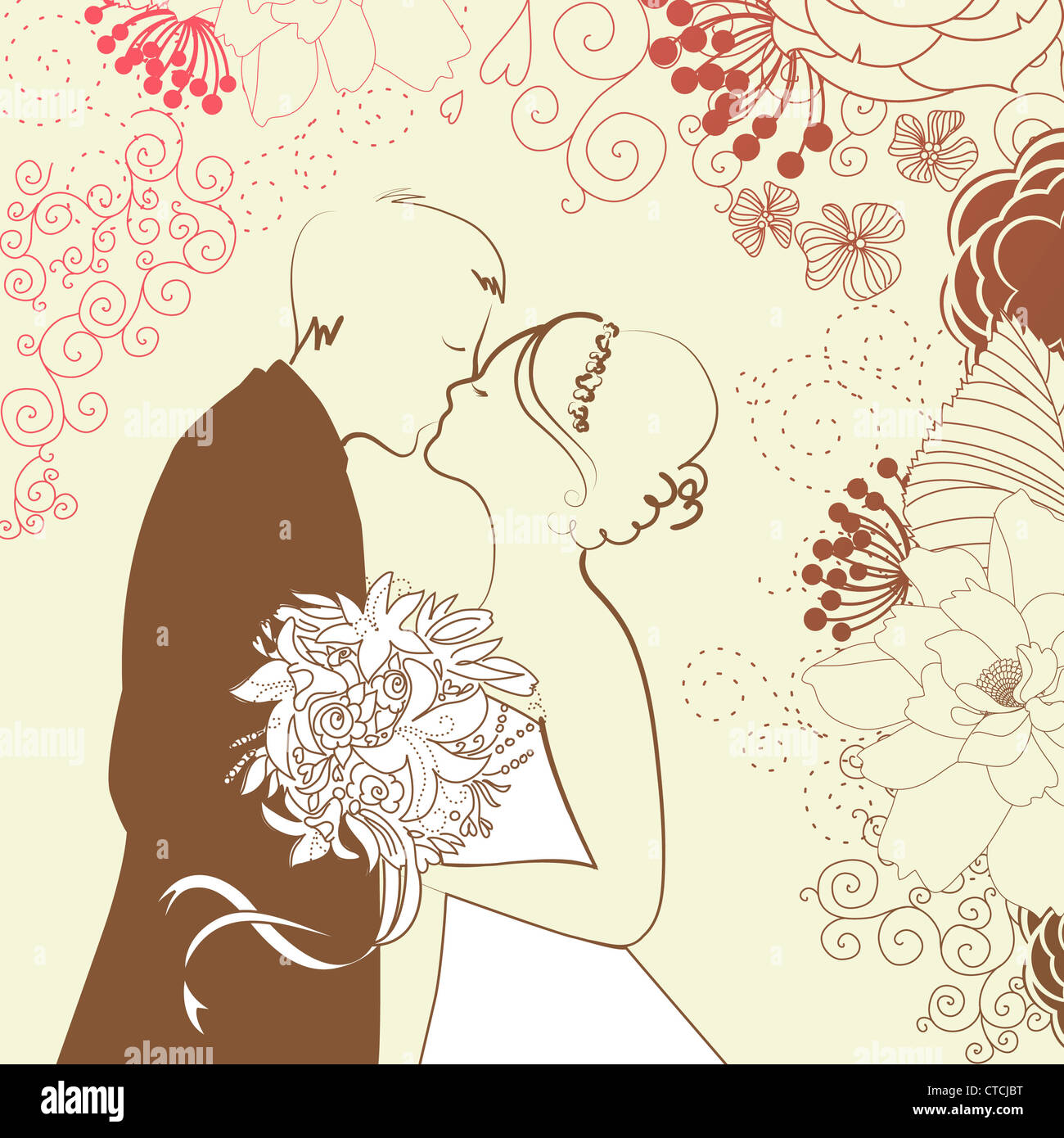 Bride and Groom. Wedding Background Stock Photo - Alamy