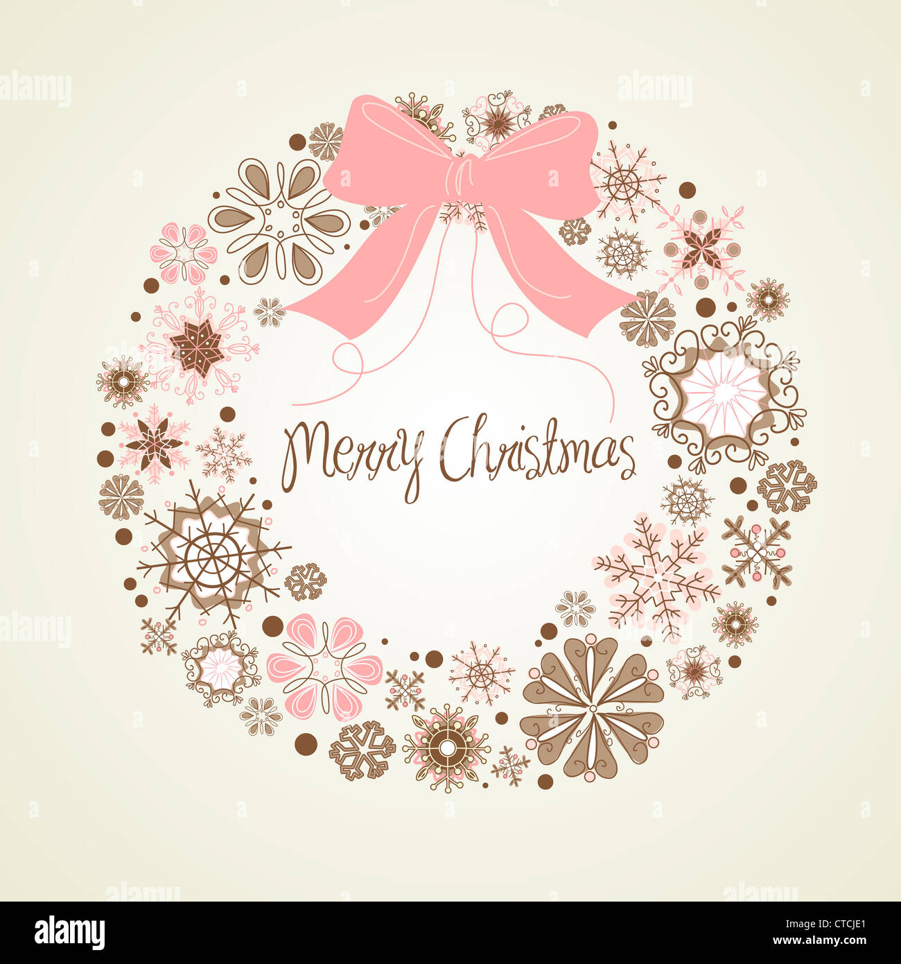 Vintage Christmas wreath Stock Photo - Alamy