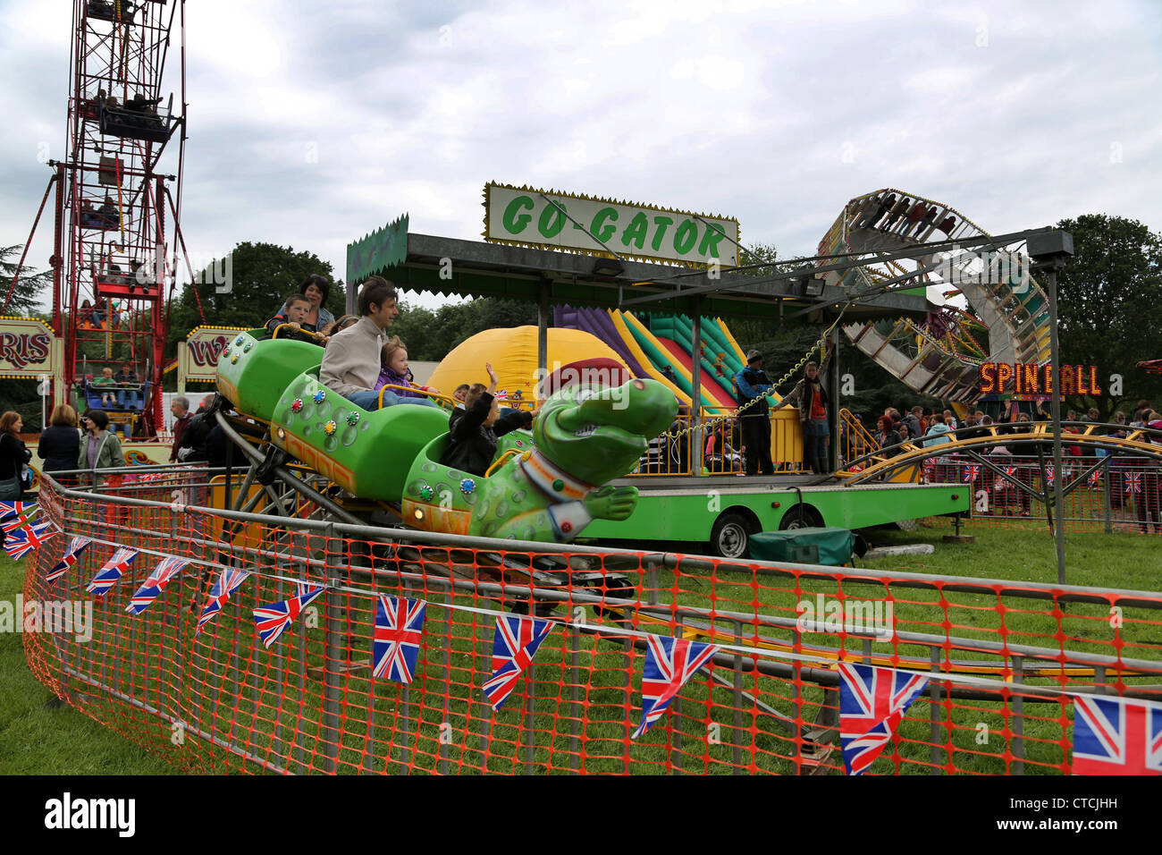 Rides At Cheam Village Fair Ferris Wheel And Roller Coaster Surrey ...