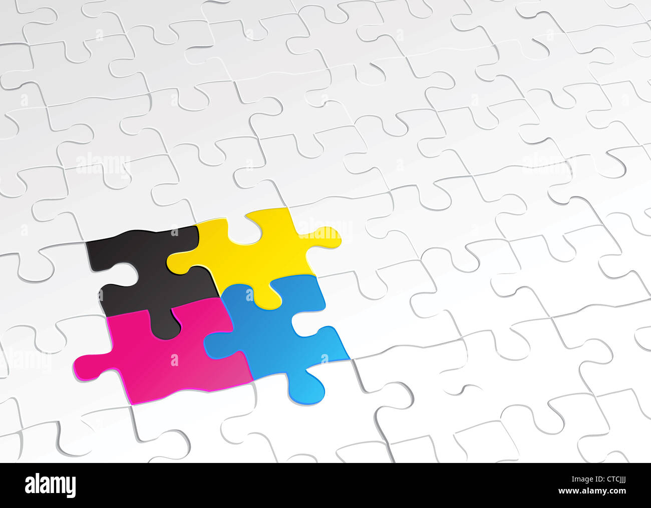 Vector illustration of abstract background made of jigsaw puzzle ...