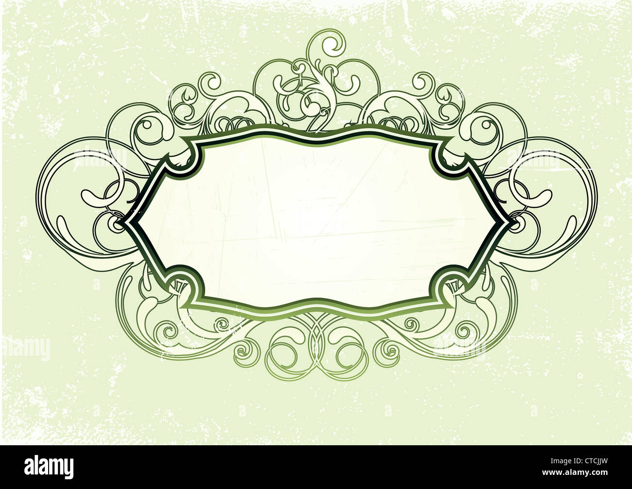 Vector illustration of titling frame on the Grunge background. Blank so ...