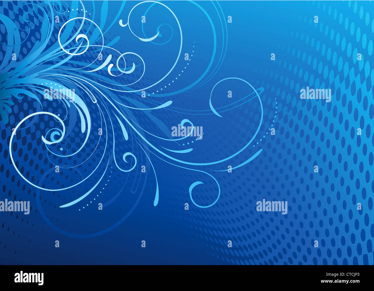 Vector illustration of Blue Floral Decorative background Stock Photo ...