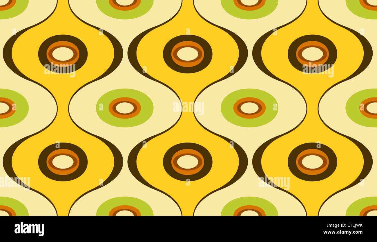 Vector illustration of elegant geometric retro motif wallpaper seamless ...