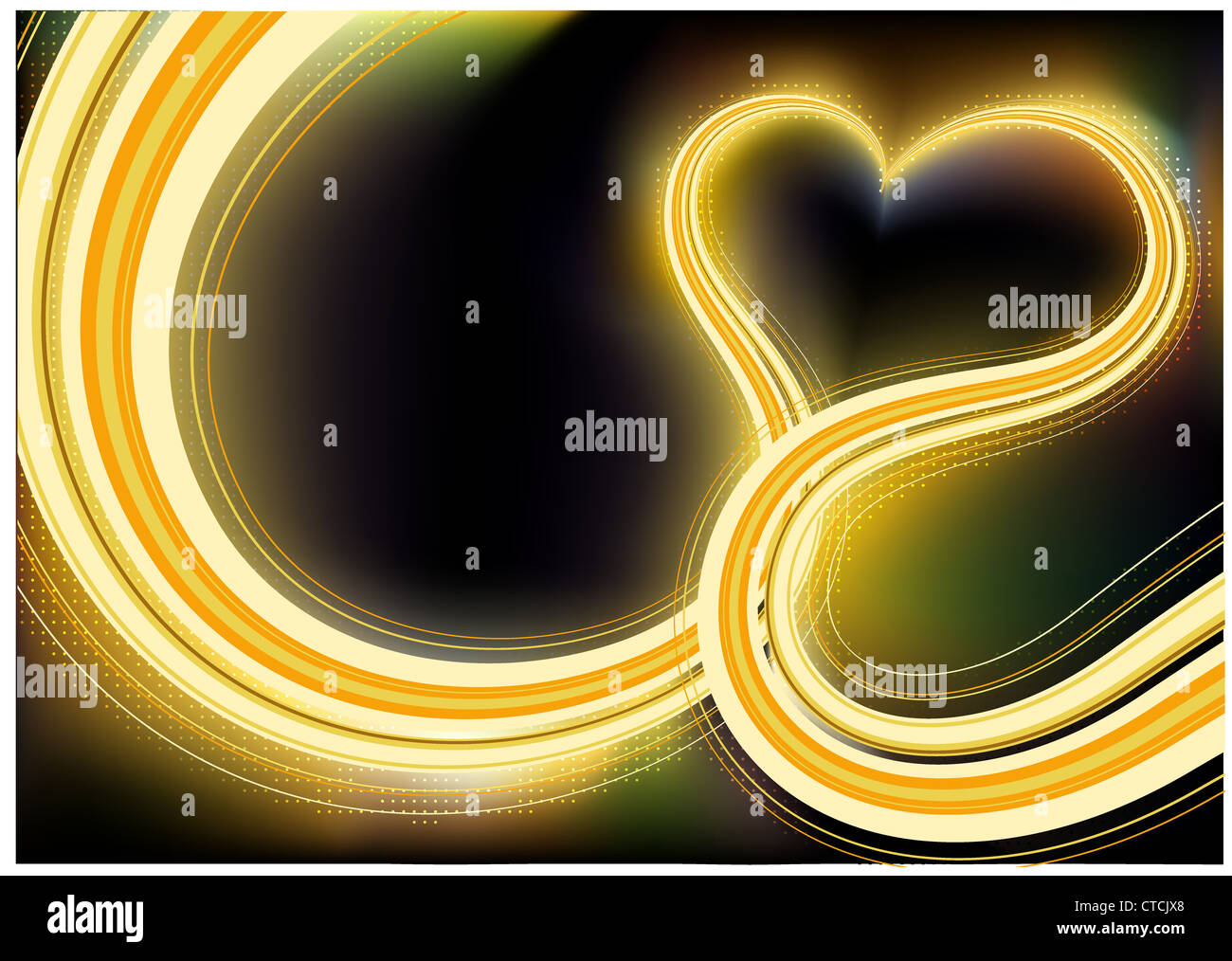 Vector illustrator of shiny lines crossing each other on heart shape ...