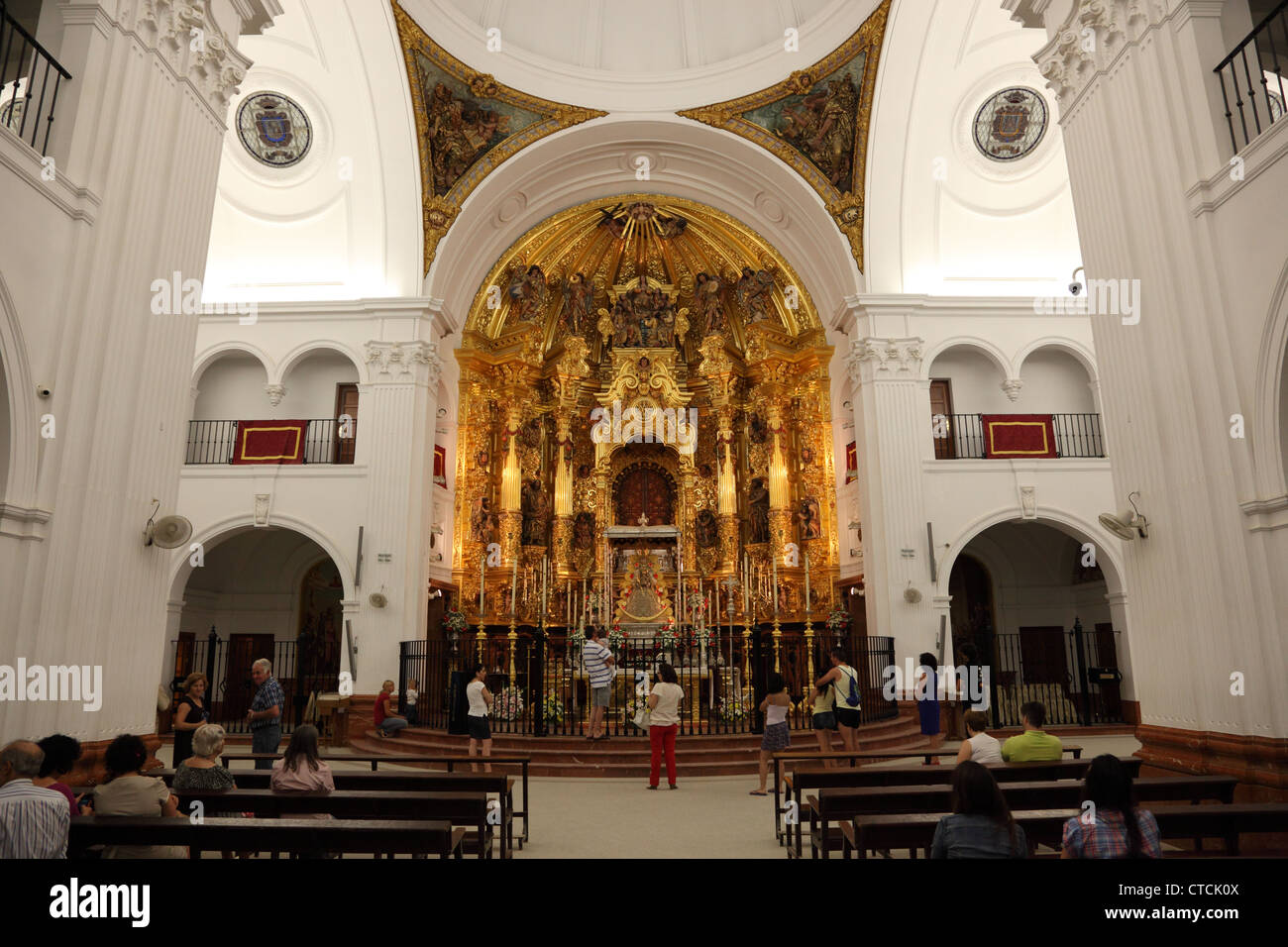 Interior of the Hermitage of El Rocío ( Ermita del Rocío or Ermita de ...