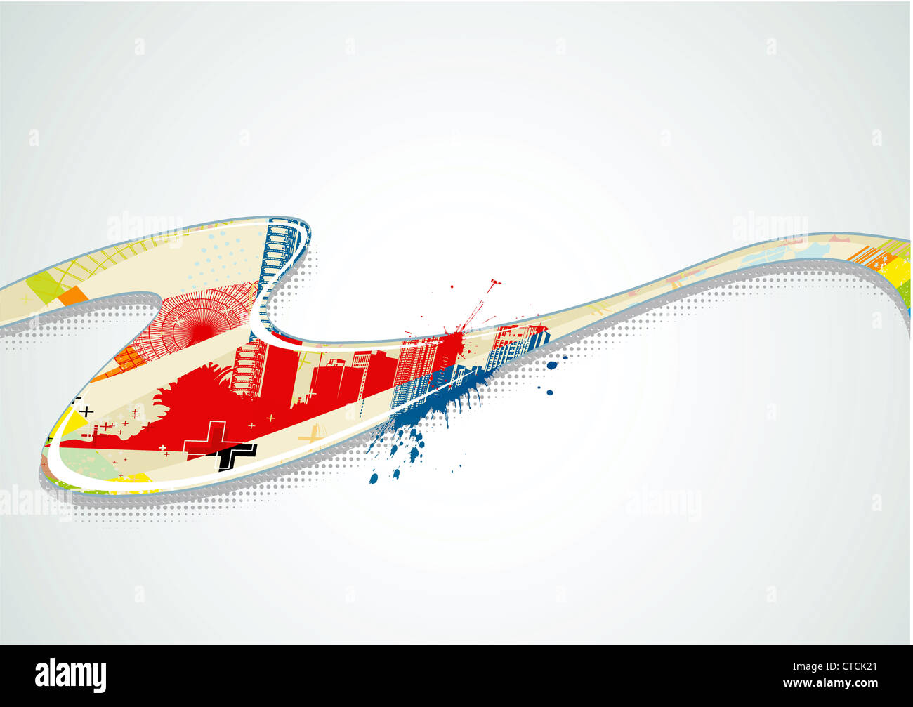 Vector illustration of urban Colorful and funky background design Stock ...