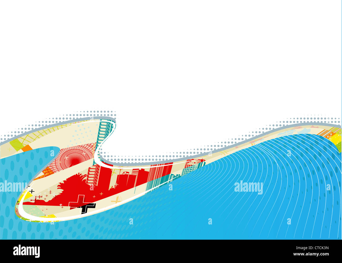 Vector illustration of urban Colorful and funky background design Stock ...
