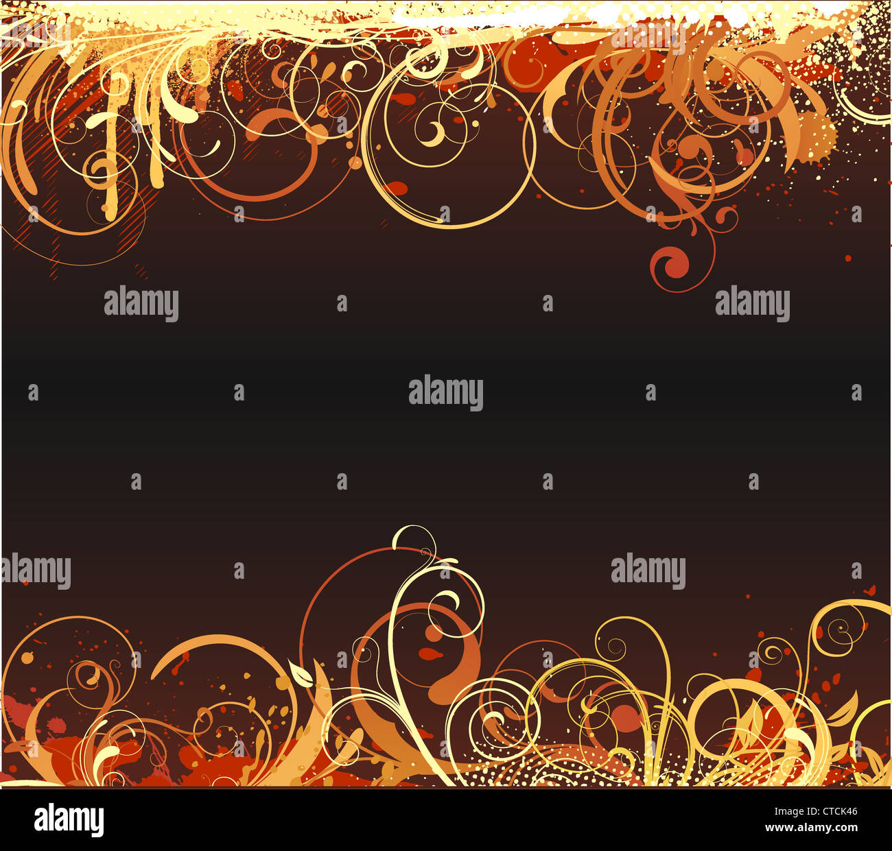 Vector illustration of brown funky Grunge futuristic background with ...