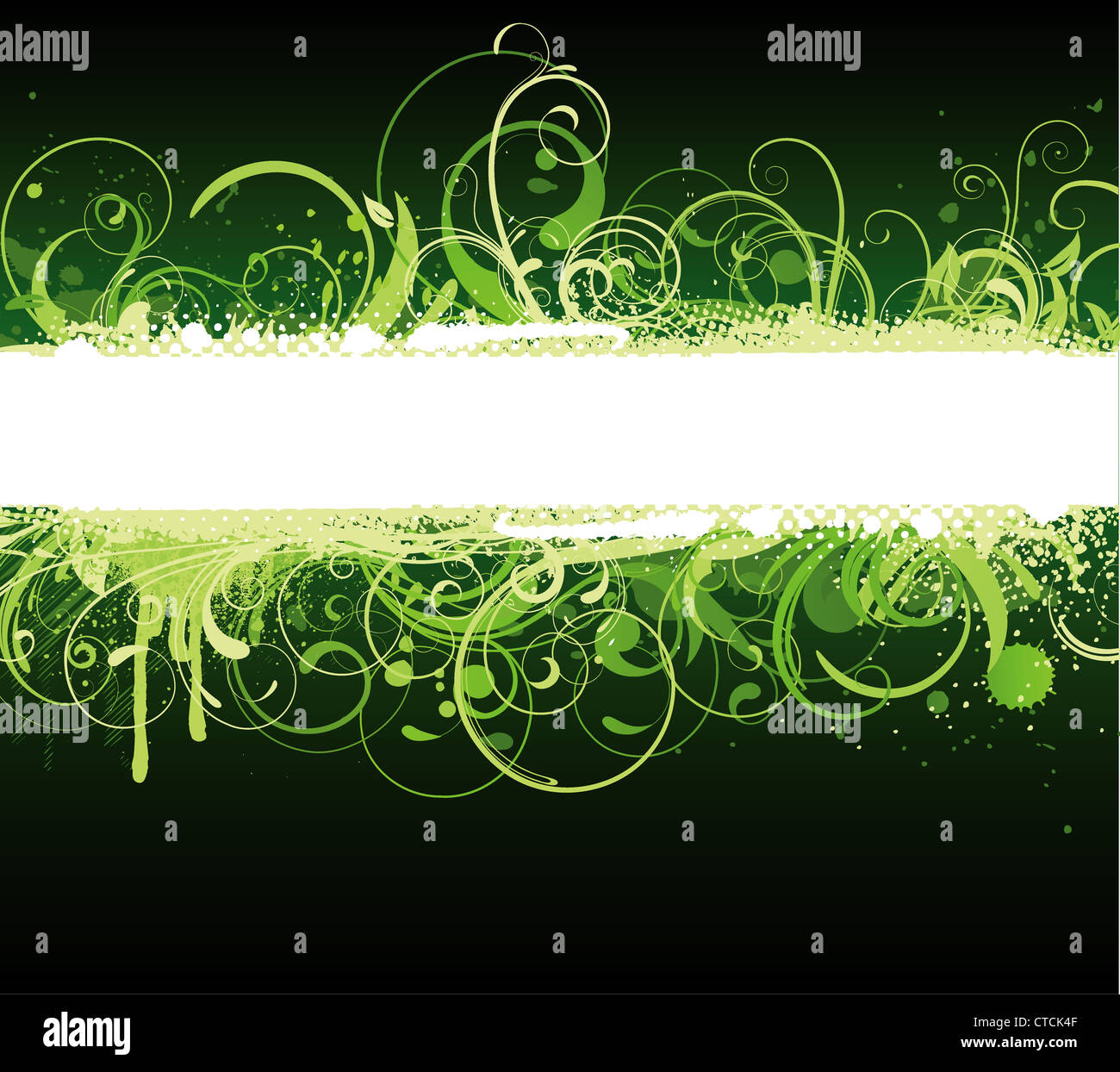 Vector illustration of green funky Grunge futuristic background with ...