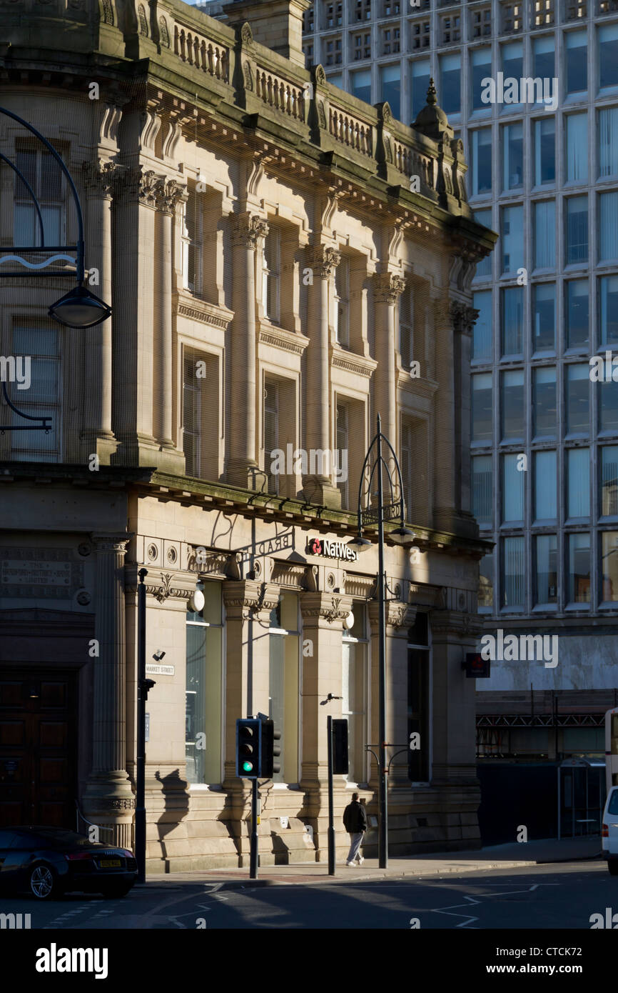 Nat West bank on the corner of Market Street and Cheapside, Bradford ...