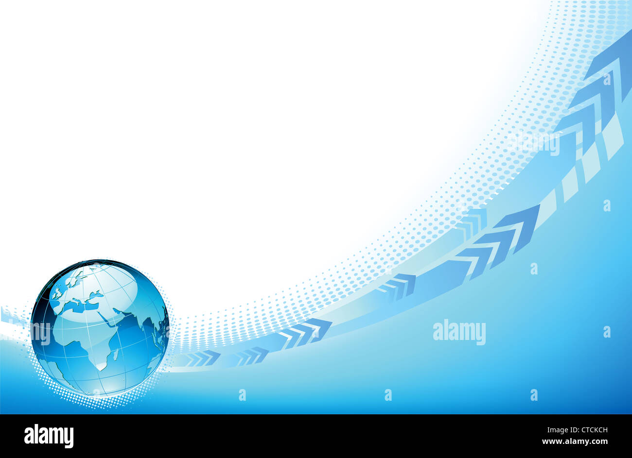 Vector illustration of abstract blue Background with Glossy Earth Globe ...