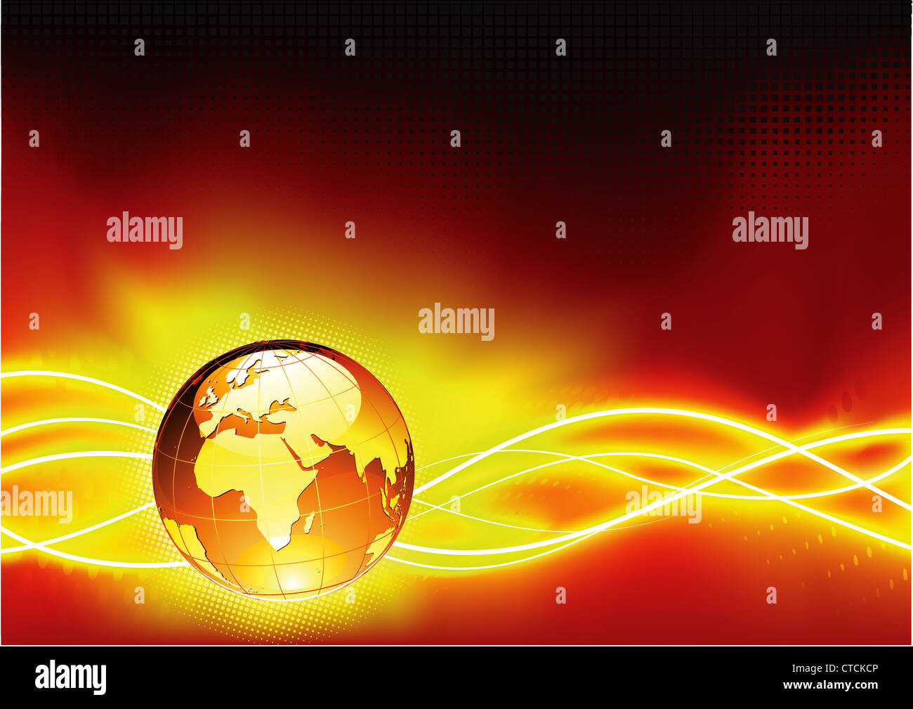 Vector illustration of abstract Background with Glossy Earth Globe ...