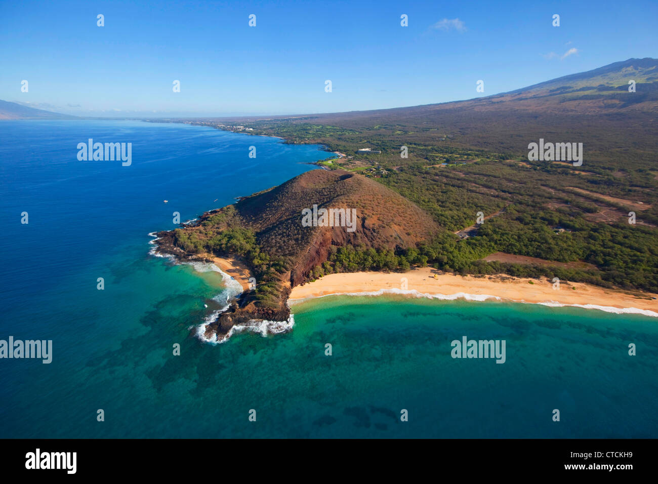 Makena Beach, AKA Oneloa Beach and Big Beach, Maui, Hawaii Stock Photo ...