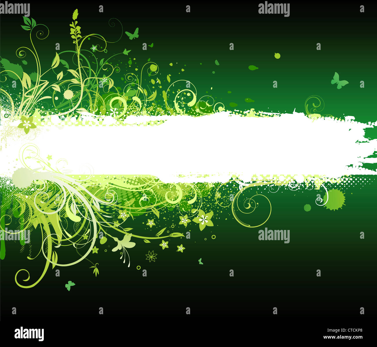 Vector illustration of green funky Grunge futuristic background with ...