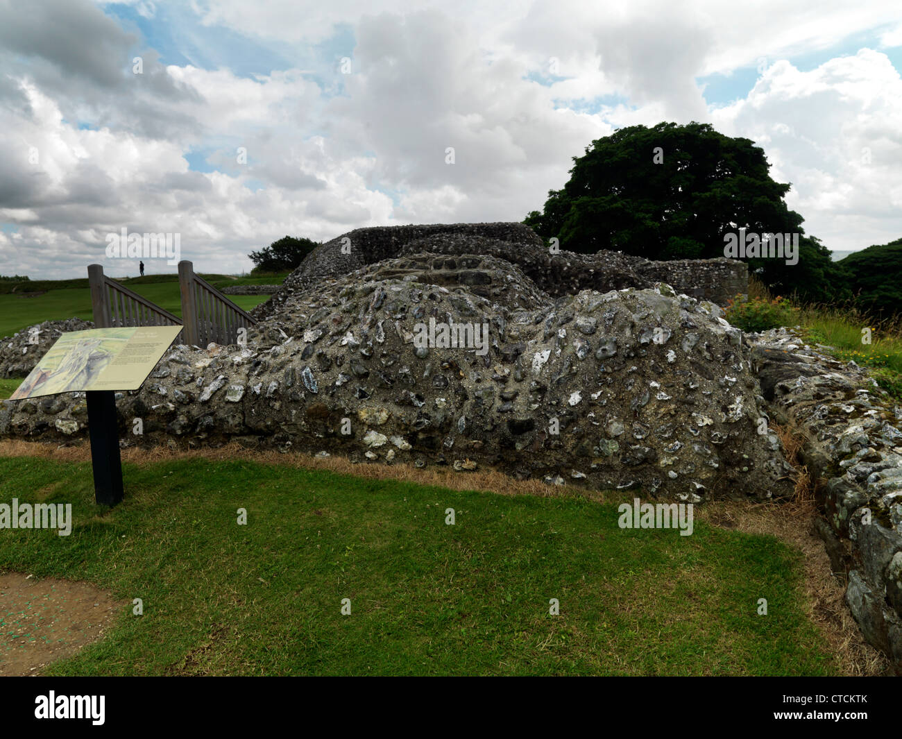 Wiltshire England Old Sarum Ruins Of The King's Great Tower Stock Photo ...