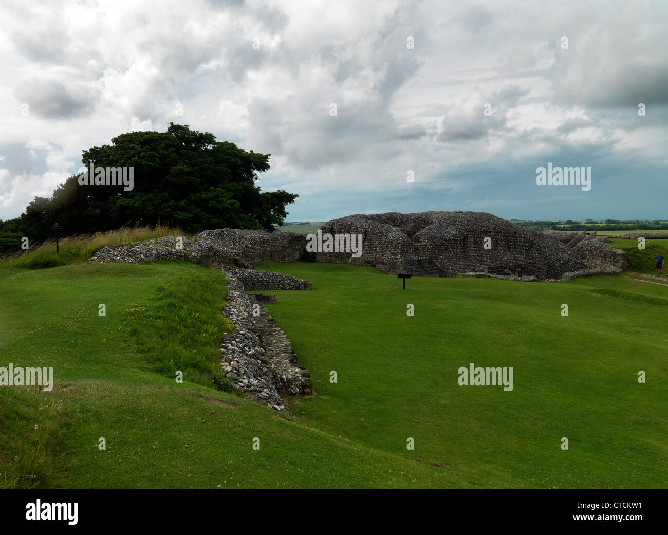 Wiltshire England Old Sarum Ruins Stock Photo - Alamy
