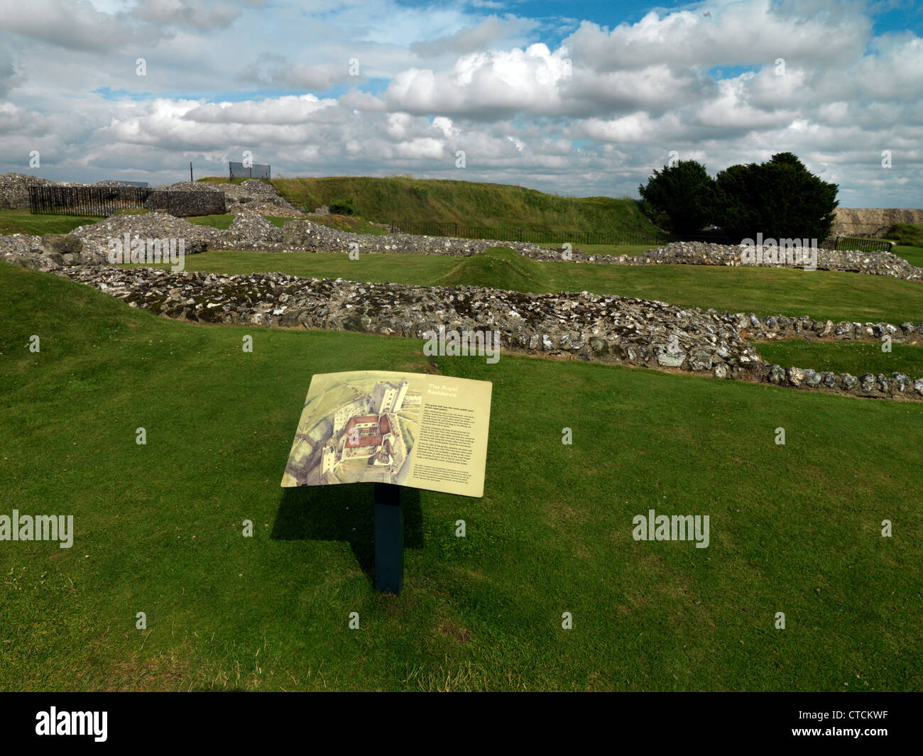 Wiltshire England Old Sarum Ruins Of The Royal Residence Built In 1120 ...