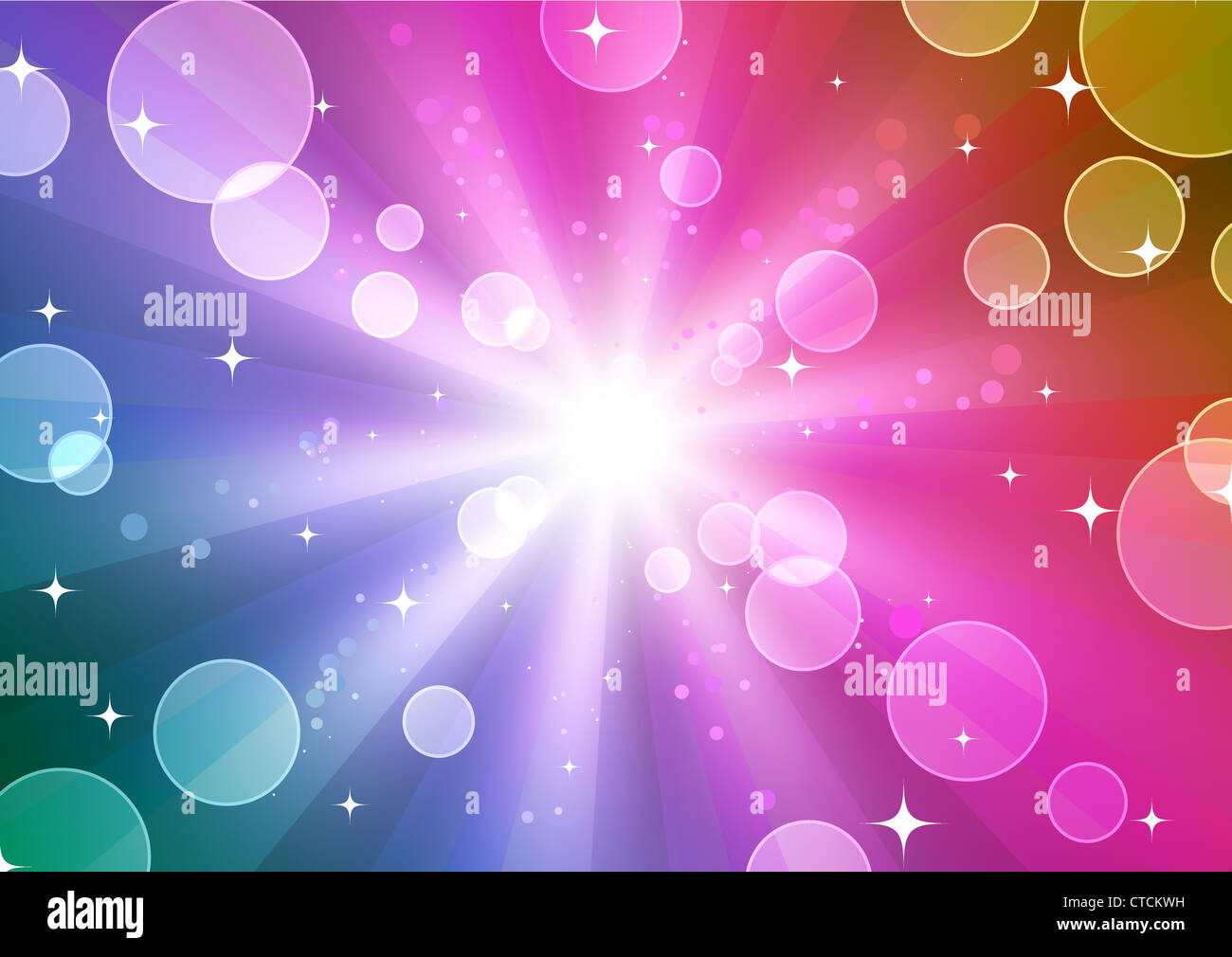 Vector illustration of color abstract background with blurred neon ...