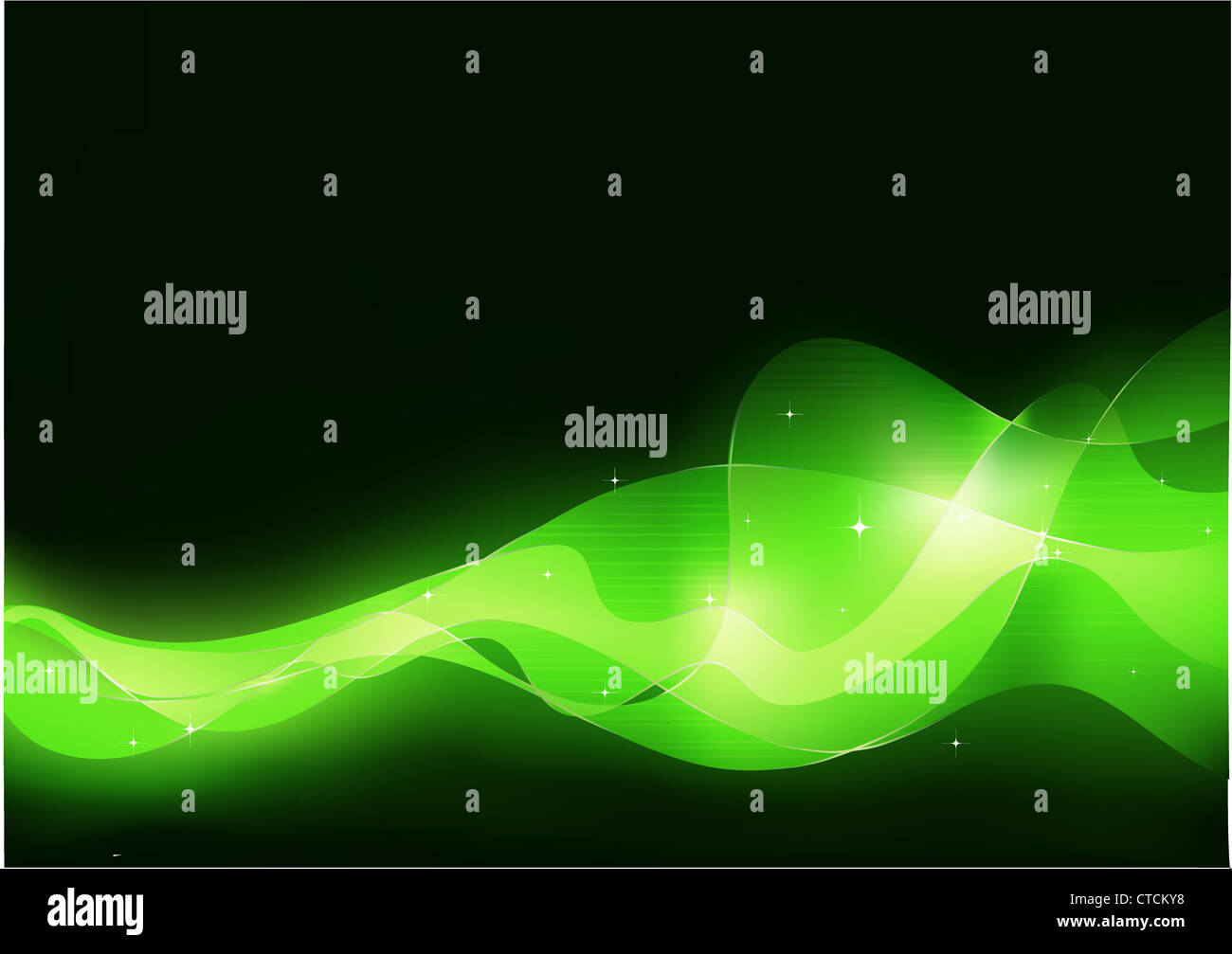 Vector illustration of green futuristic abstract glowing background ...