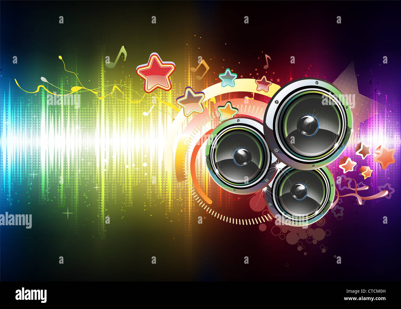 Vector illustration of futuristic abstract glowing party background ...
