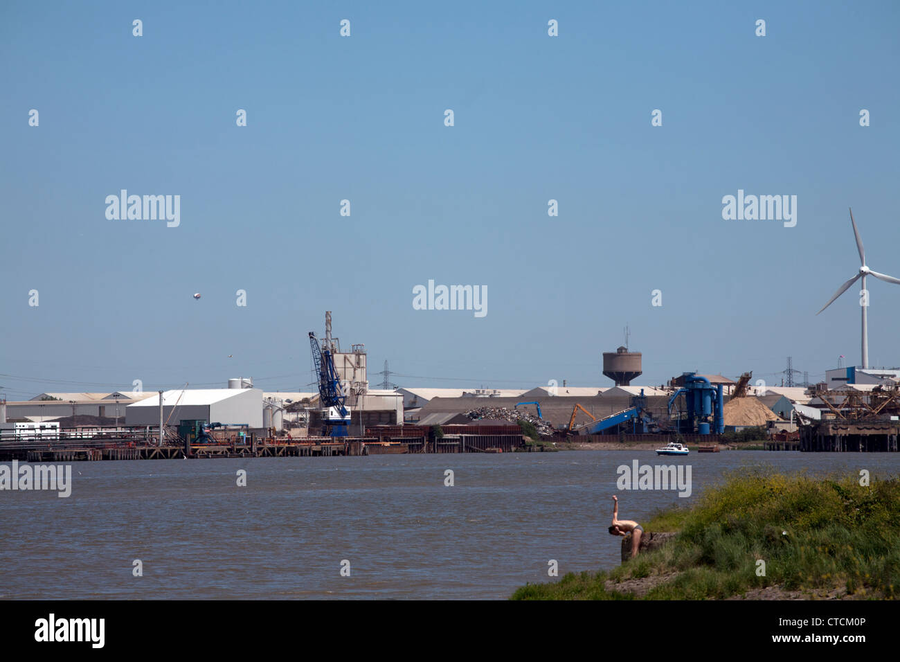 river thames newham london england Stock Photo - Alamy